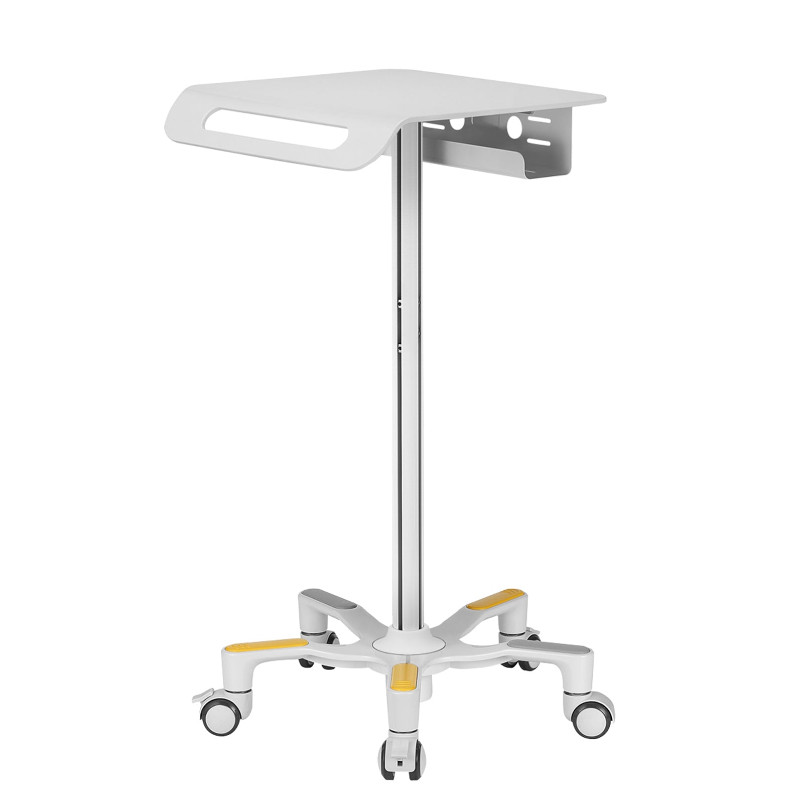 Mobile Laptop Stand Rolling Desk Computer Workstation with Locking Whe ...