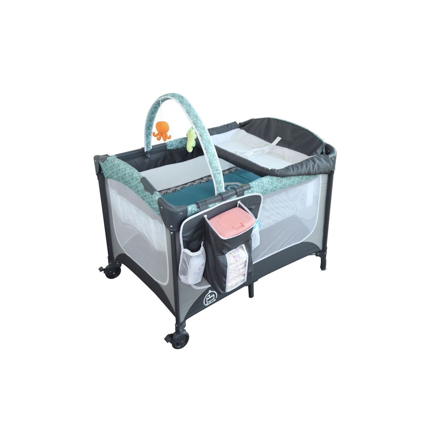 PlaKastle Nursery Suite Playard with Bassinet, Balboa – Modern Depo